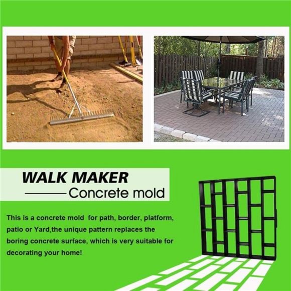 Other | 197x197x17 Concrete Molds Walk Maker Brickform Stepping Stone ...